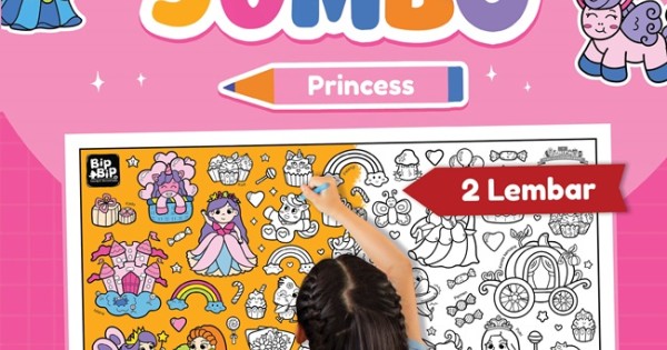 Lembar Mewarnai & Aktivitas Jumbo: Princess